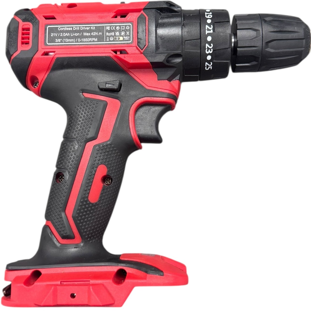 Pre-owned 21v Cordless Drill Set - Red Colour (2x Li-ion Batteries Inc ...